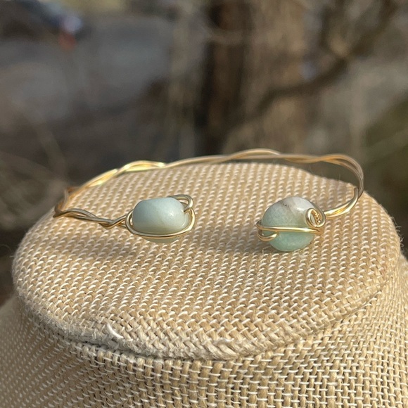 Jewelry | Pale Blue Amazonite Wire Bracelet | Poshmark